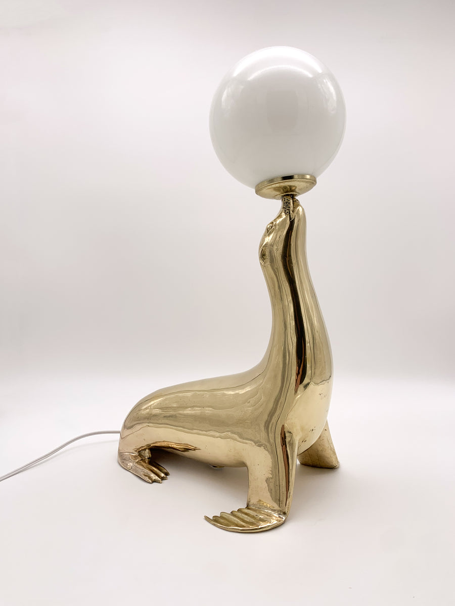 Lampe otarie vintage en laiton – Marcette